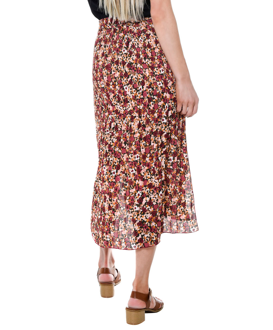 Falda Estampada Flores Blu Girl Tricotcl
